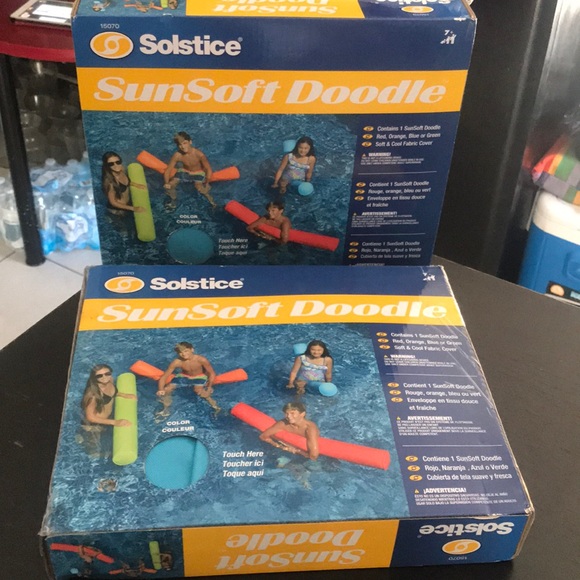 Solstice | Other | Sunsoft Doodle Fabric Covered Pool Noodleblue | Poshmark